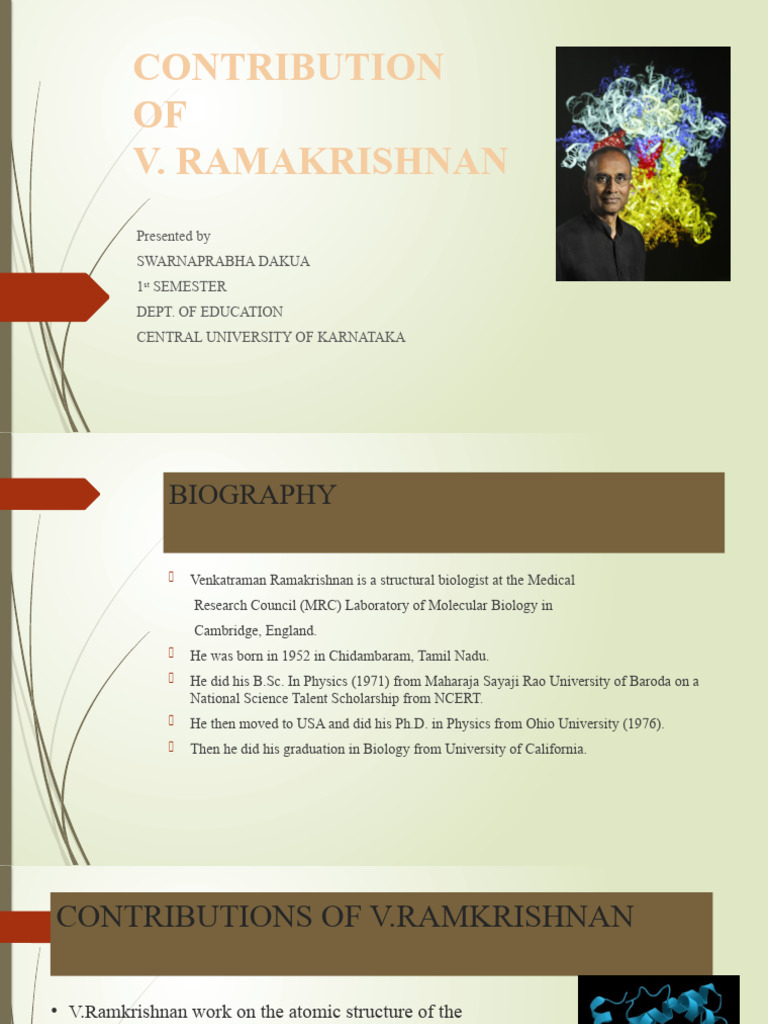 Venkatraman Ramkrishnan | PDF