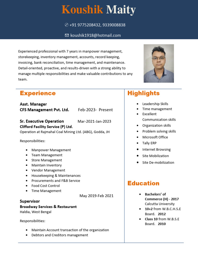 Naukri KoushikMaity (6y 2m) | PDF