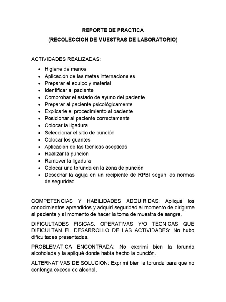 Reporte de Practica | PDF