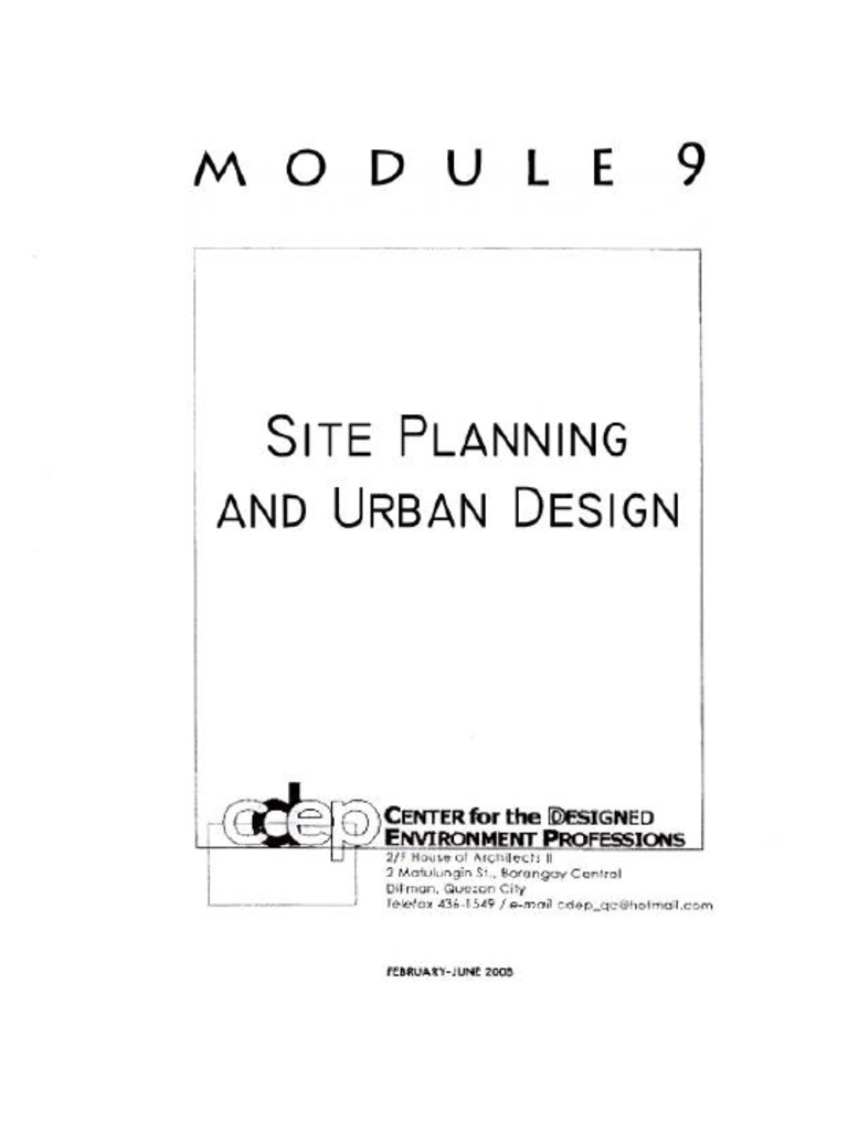CDEP Module 9site Planning | PDF