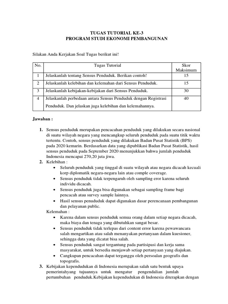 Tugas Ke-3 Analisis Demografi | PDF