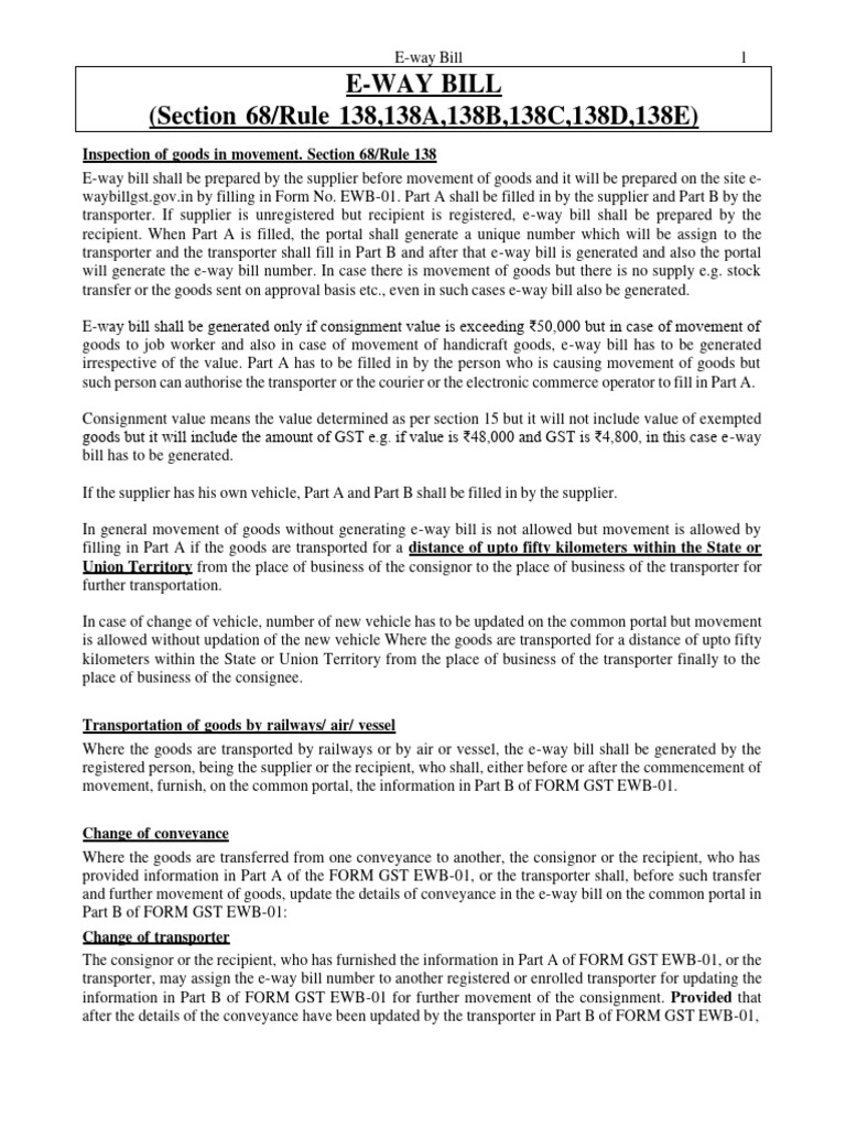 E Way Bill | PDF | Invoice | Value Added Tax