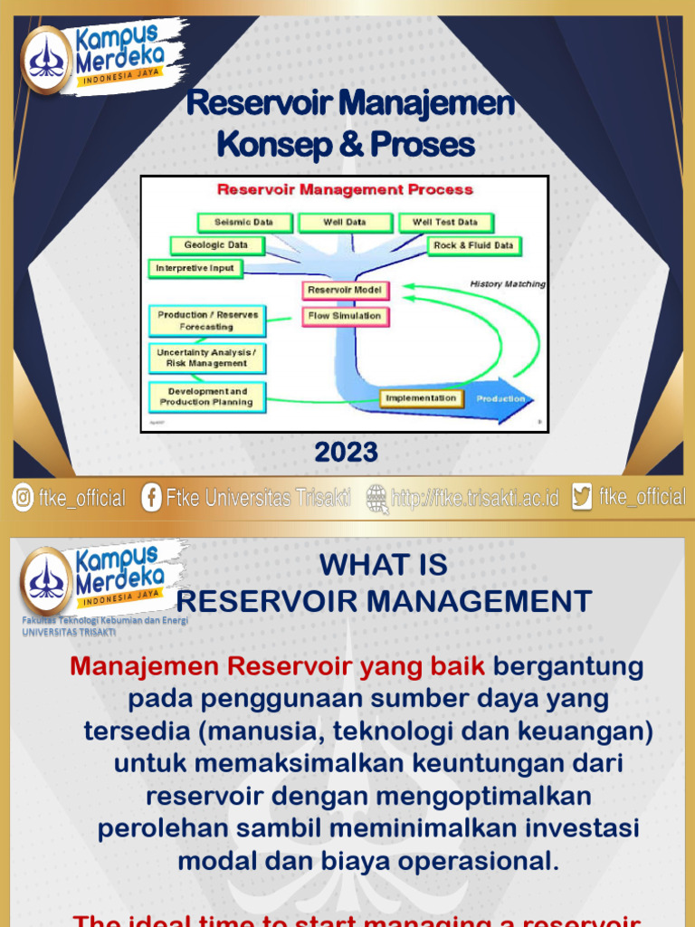 Reservoir Manajemen Konsep Dan Proses | PDF