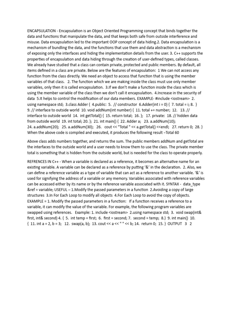 ENCAPSULATION Final | PDF