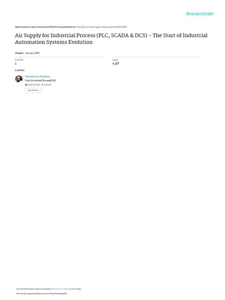 Air Supply Industrial Process | PDF