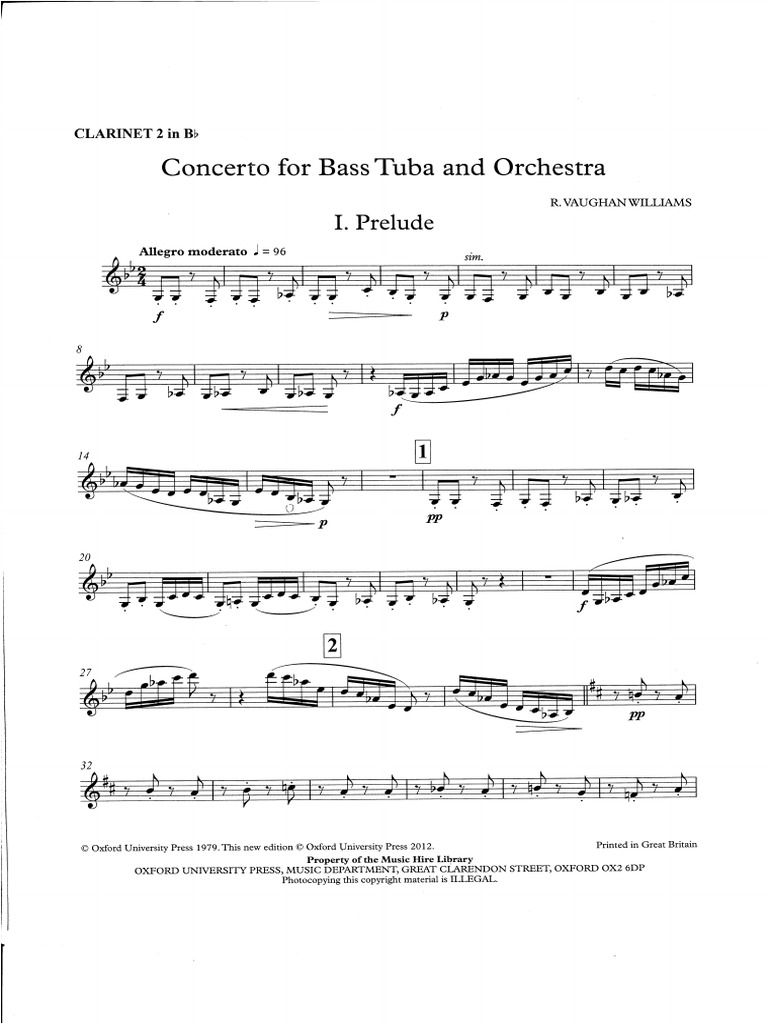 05 R.v.williams Tuba Concerto CL - II | PDF