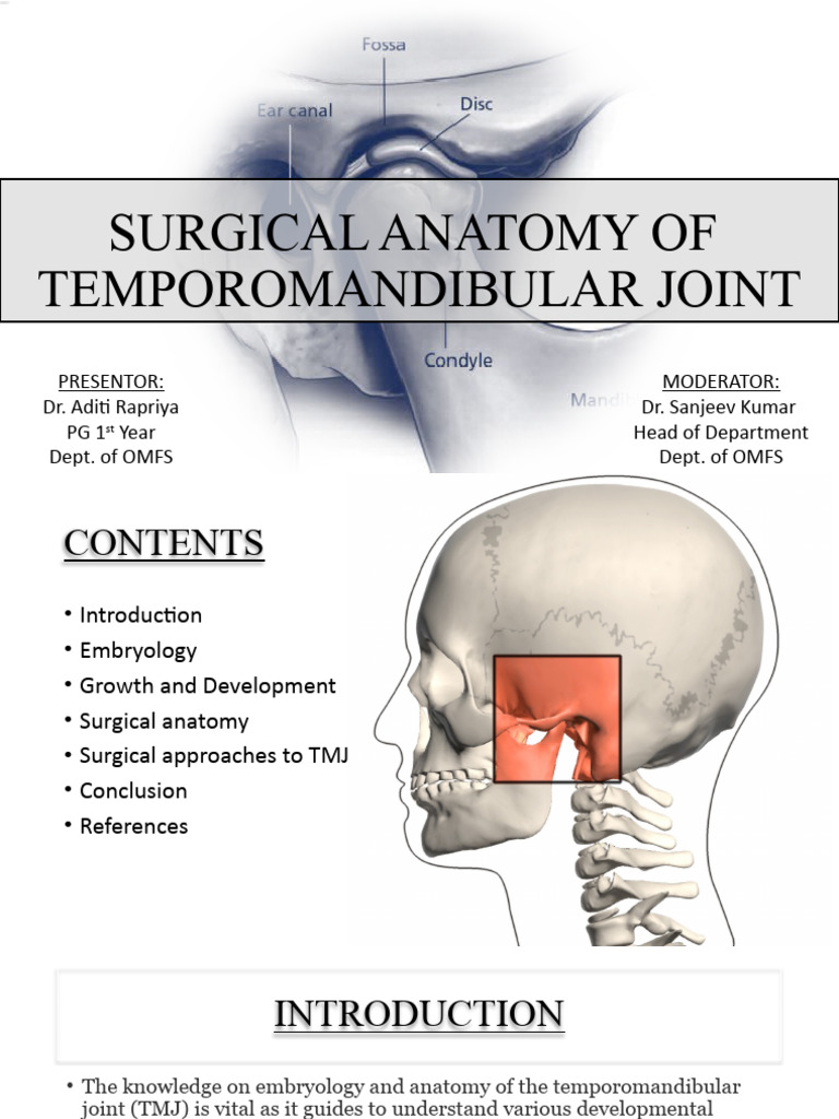 Surgical Anatomy of TMJ | PDF | Human Anatomy | Human Head And Neck