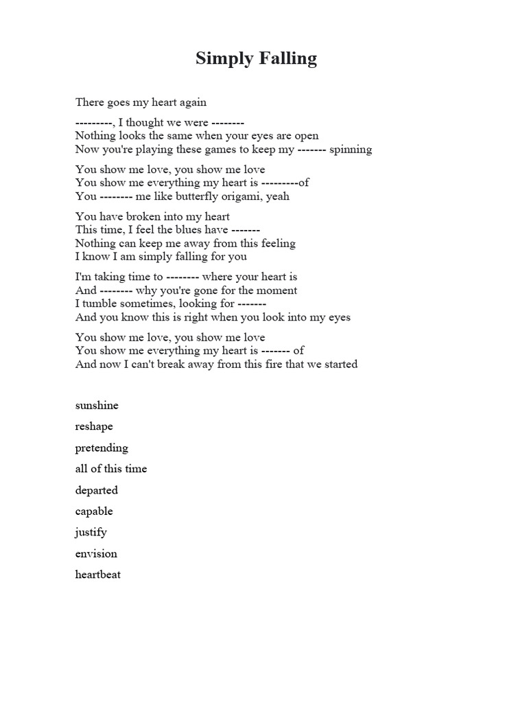 Simply Falling: A Love Poem | PDF