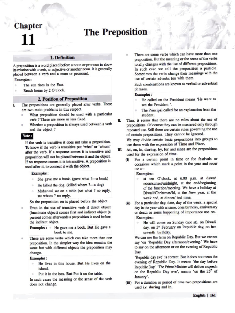 The Preposition - 24626468 - 2023 - 10 - 27 - 10 - 36 | PDF | Verb ...