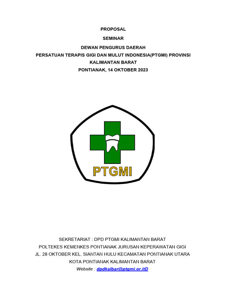 Proposalseminar Ptgmi Kalbar Okt 23 | PDF