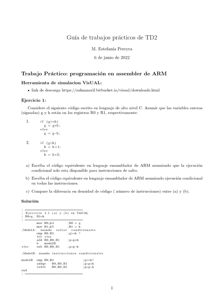Gu Ia de Trabajos PR Acticos de TD2: Trabajo PR Actico: Programaci On ...