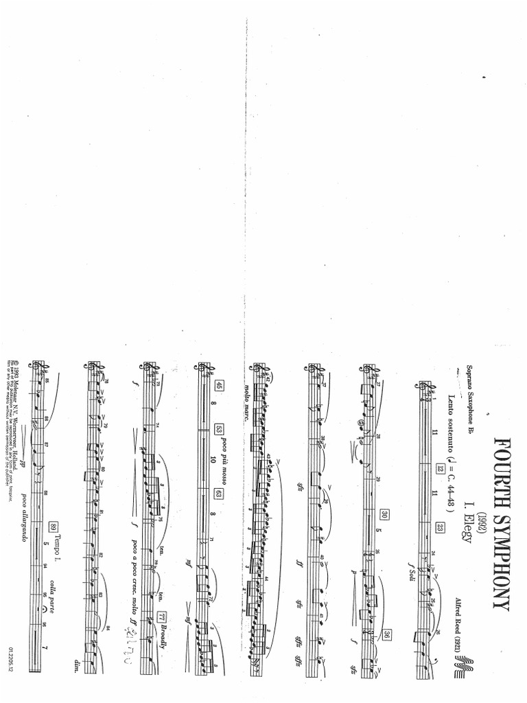 4th Symphony - Alfred Reed (Saxofones) | PDF