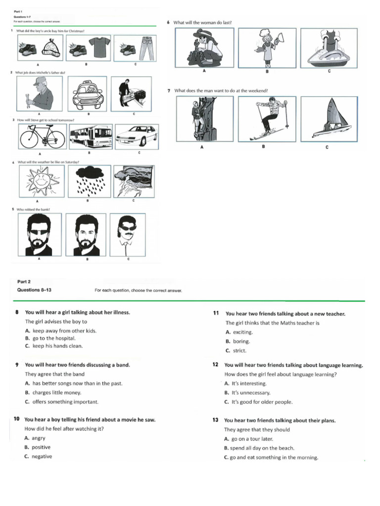 Listening Test | PDF