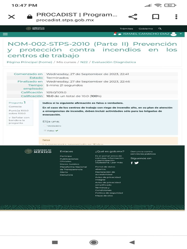 NOM 002 STPS 2010 (Parte II) - Procadist | PDF