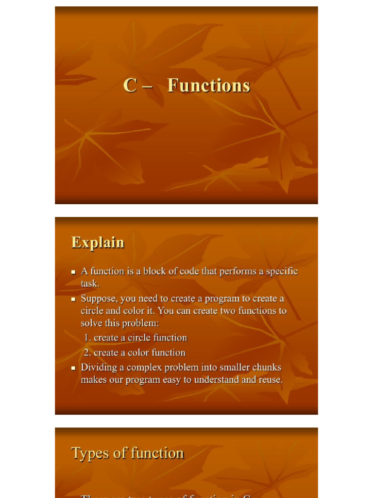 C Functions | PDF