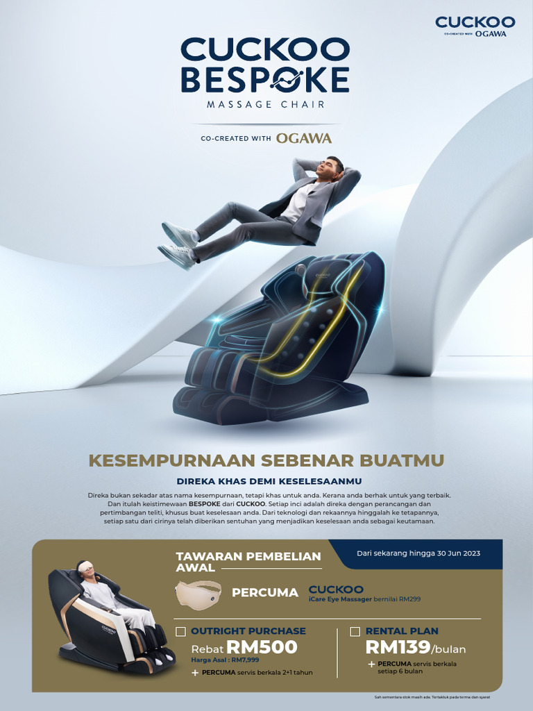 Cuckoo Bespoke Massage Chair Features | PDF