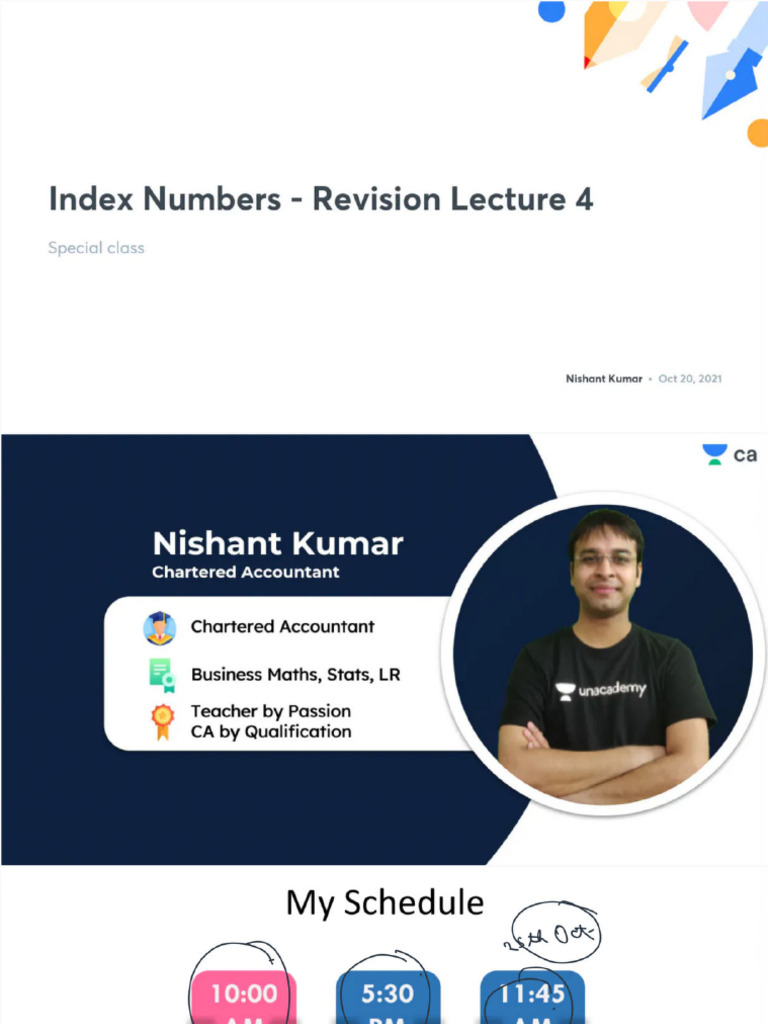 Index Numbers Revision Lecture 4 With Anno | PDF