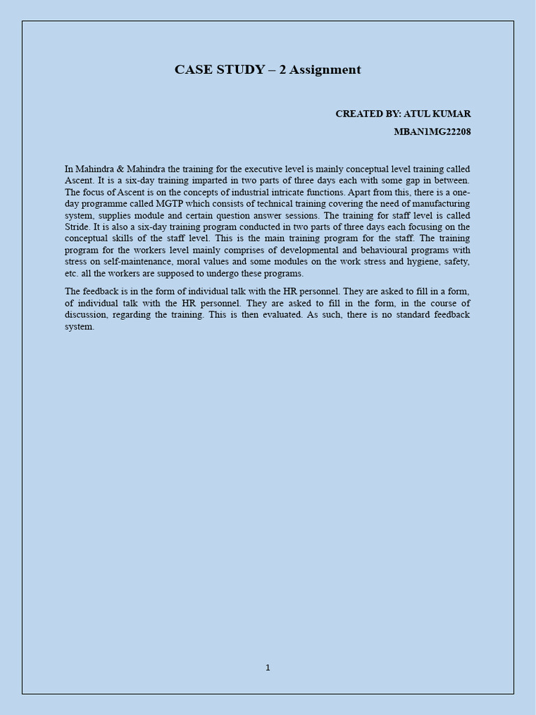 HR Case 2 | PDF