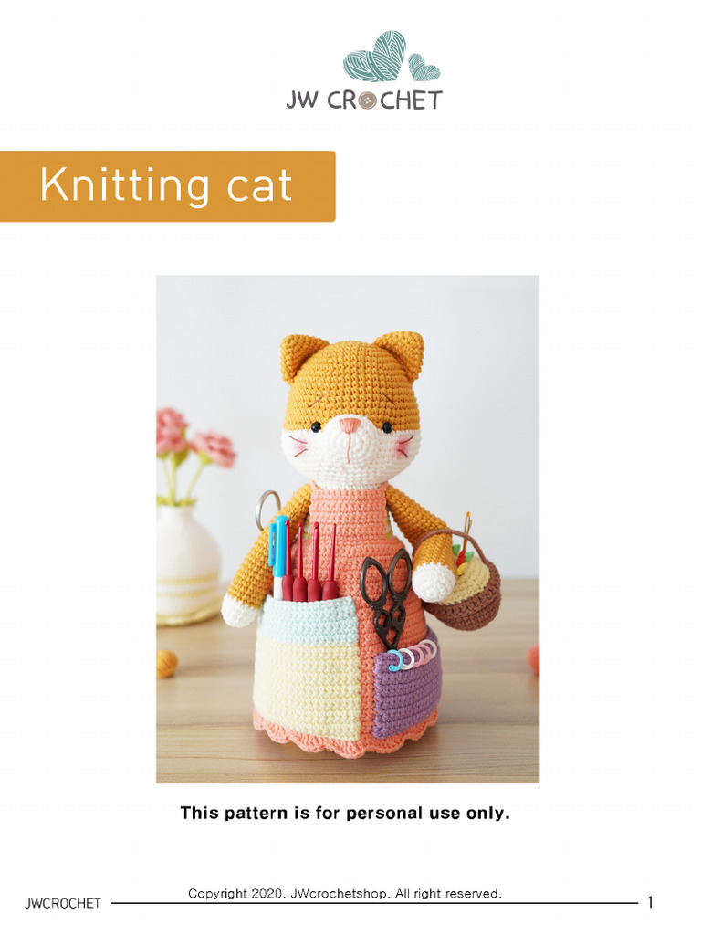 Gatita Gato Costurero JWcrochet Ing | PDF
