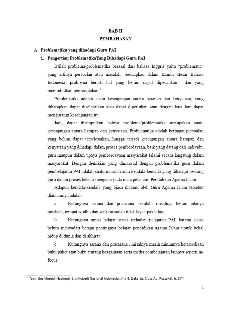 Problematika Dan Strategi Guru PAI Di Sekolah | PDF