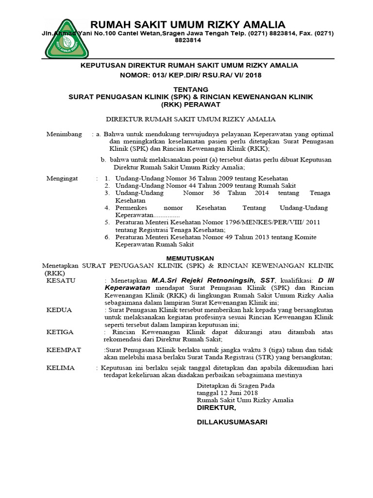 SPK RKK Perawat Kelompok 3 | PDF