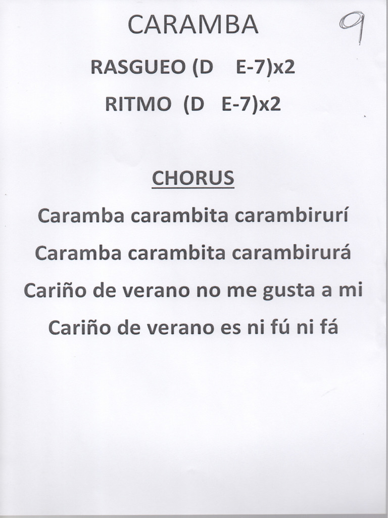 Caramba Partituraspdf (Arrastrado) | PDF