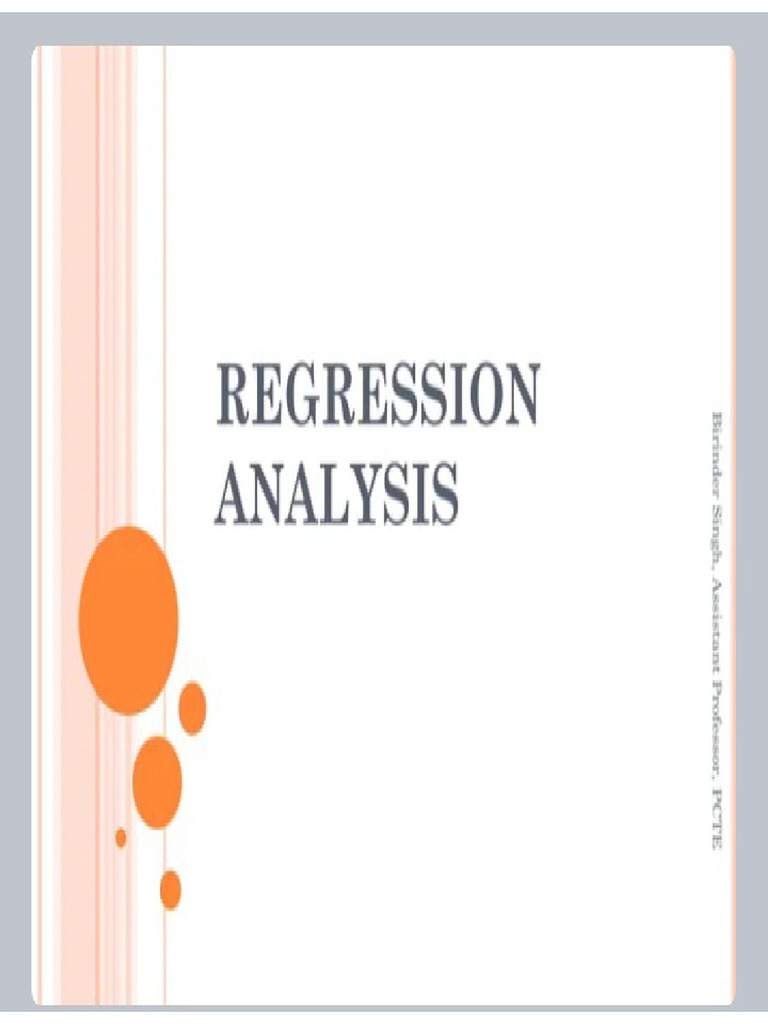 Regression Analysis | PDF