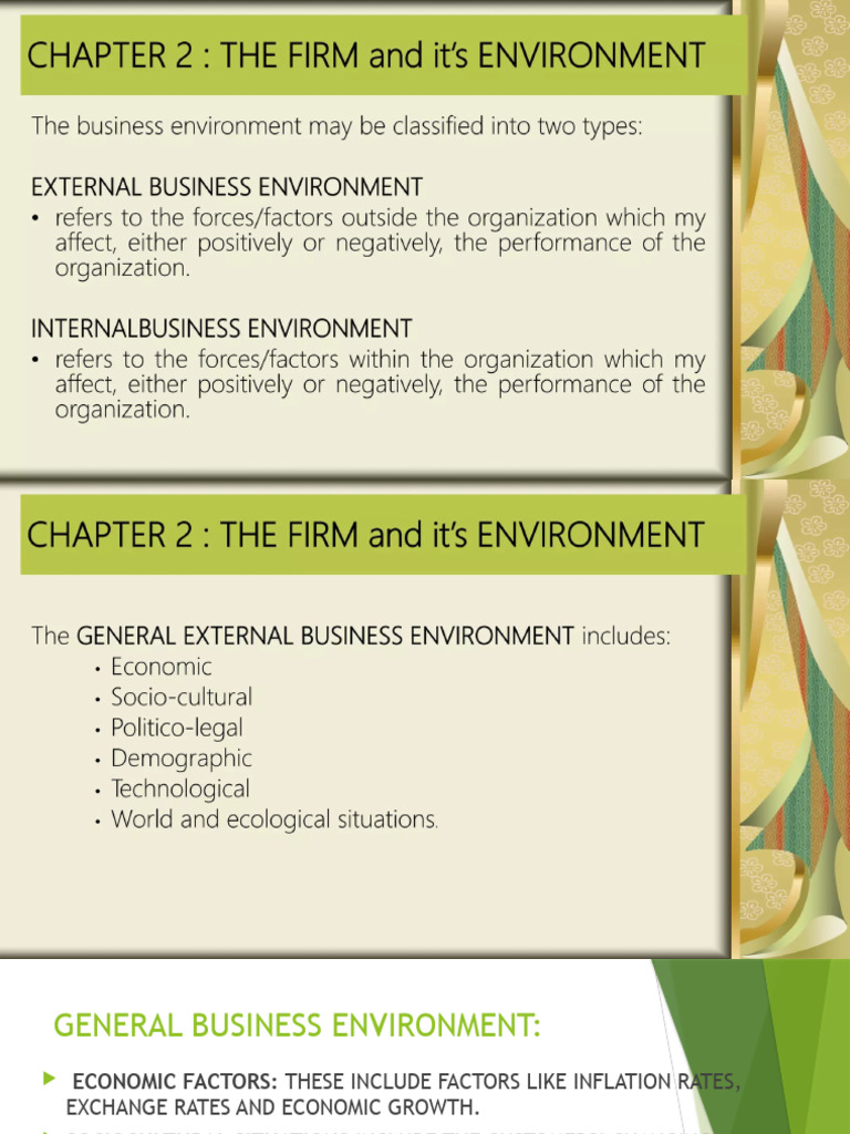 The Firm and Its Environment | PDF