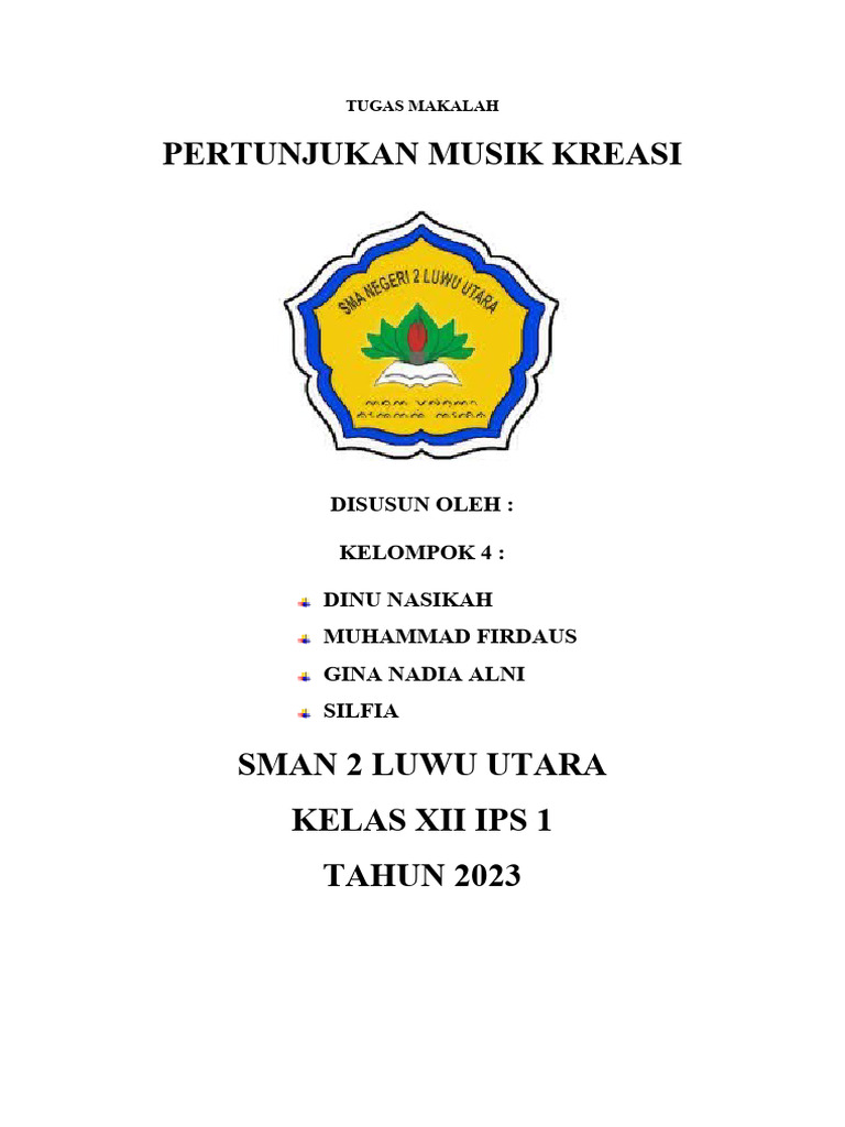 Makalah Pertunjukan Musik Kreasi | PDF Makalah Pertunjukan Musik Kreasi | PDF