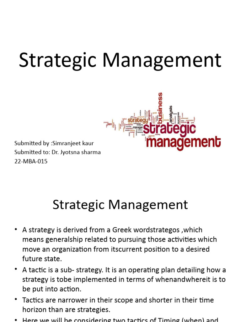 Strategic Management | PDF