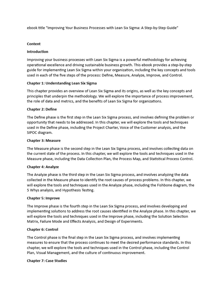 Ebook LSS | PDF | Six Sigma | Lean Manufacturing