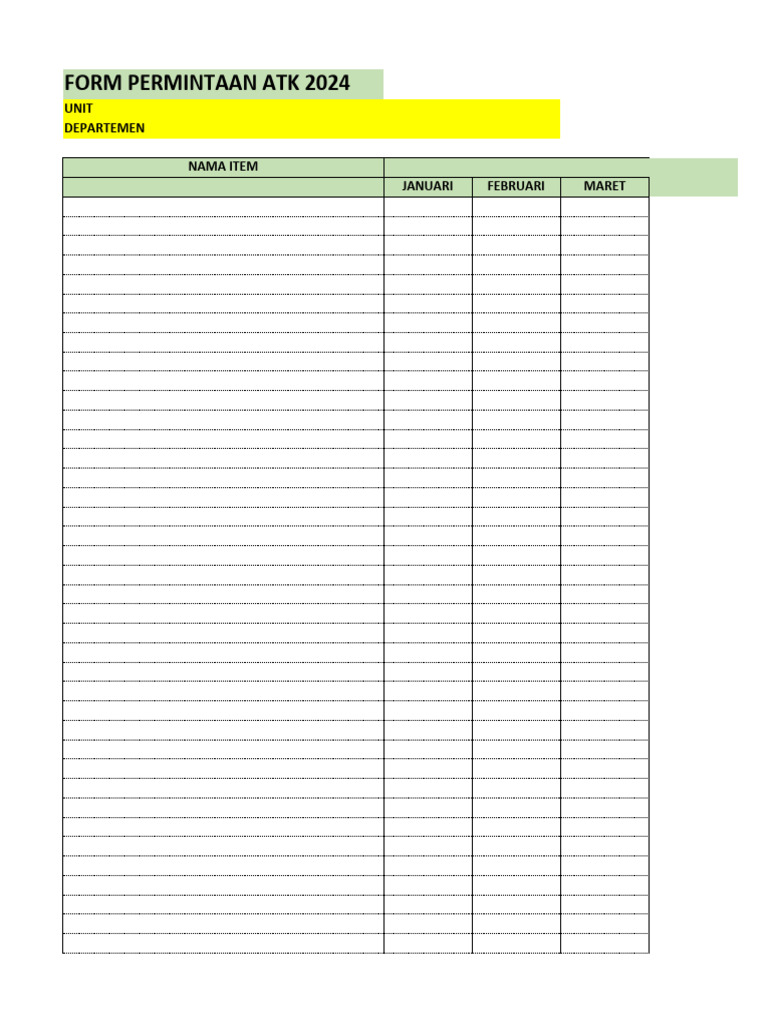 Form Pengajuan ATK - 2024 - Rev01 | PDF