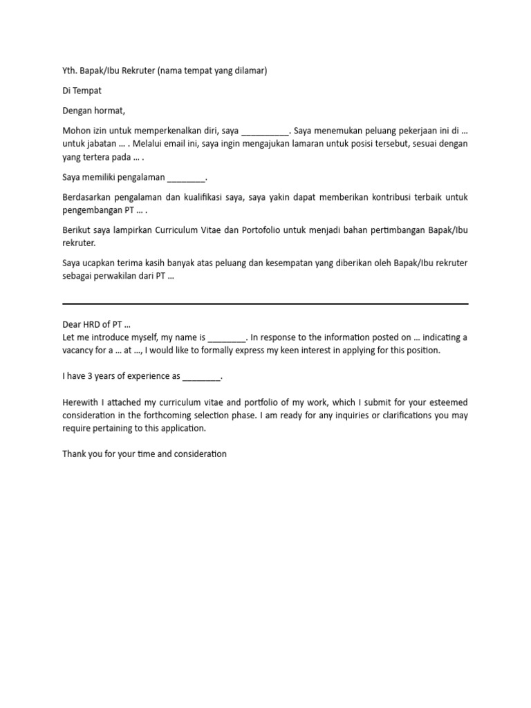 Template Body Email | PDF | Karier & Perkembangan | Pengembangan Diri