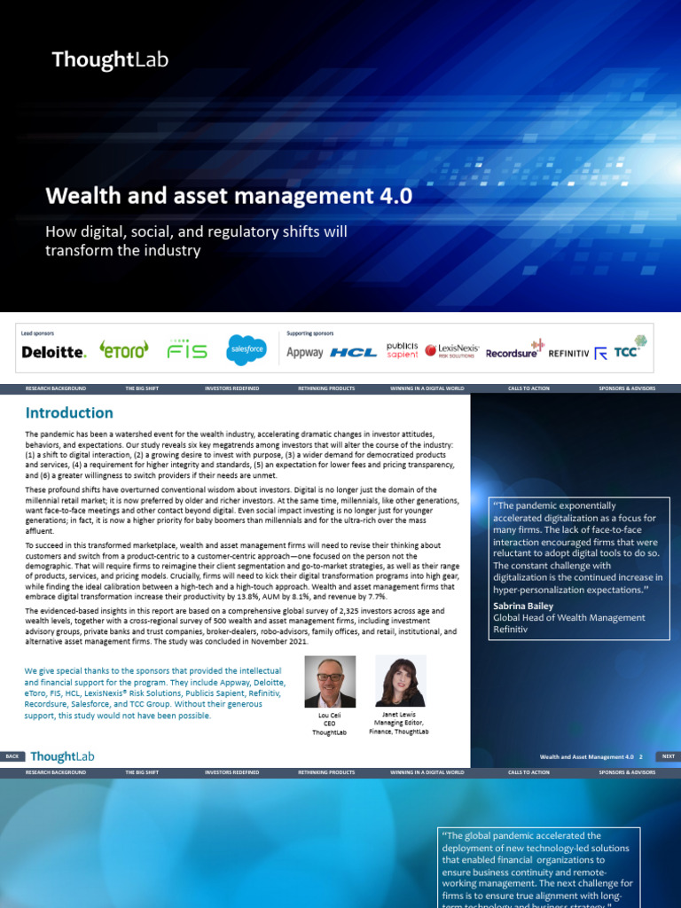 Deloitte Wealth and Asset | PDF | Investor | Investing