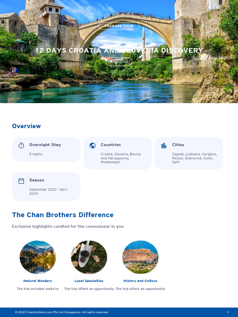 Croatia and Slovenia Discovery | PDF | Croatia | Sarajevo