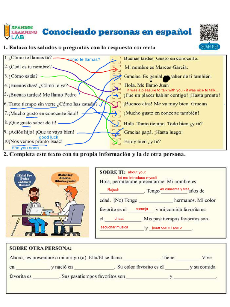 Ejercicios Conversacion Inicial | PDF