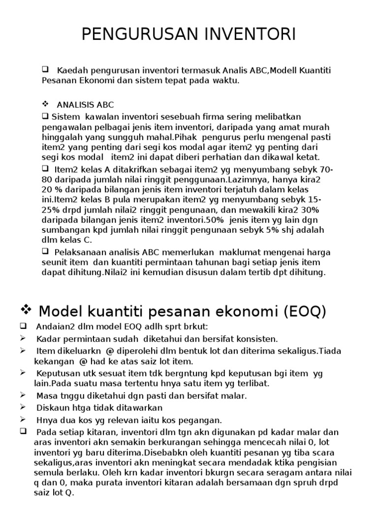 Pengurusan Inventori | PDF