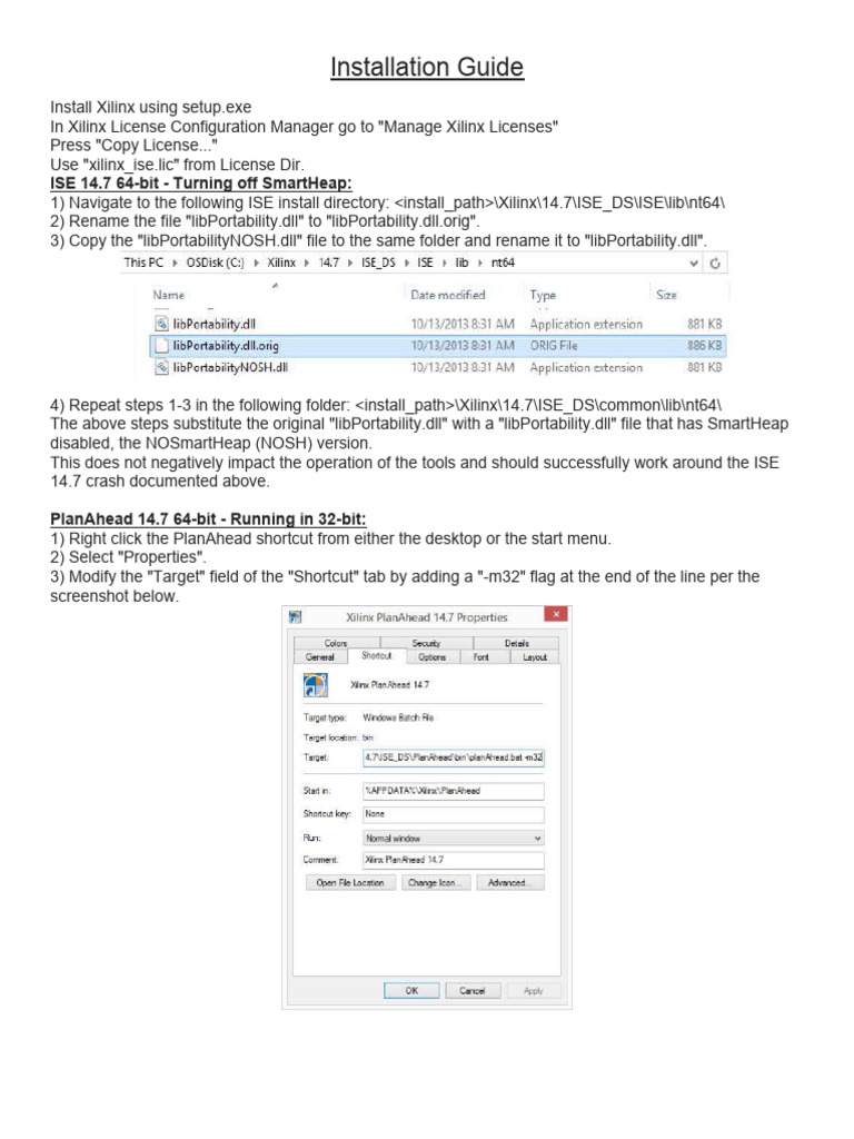 Xilinx Installation Instruction | PDF