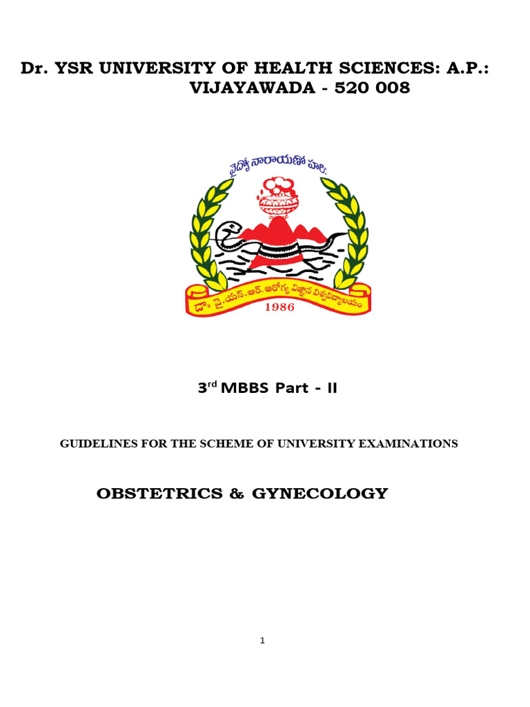 OBG - Finalized Scheme of Examination | PDF