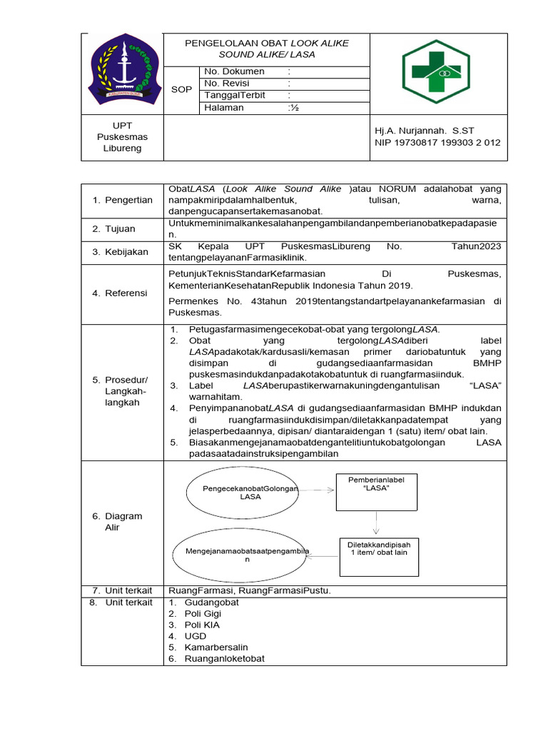 Sop Pengelolaan Lasa | PDF