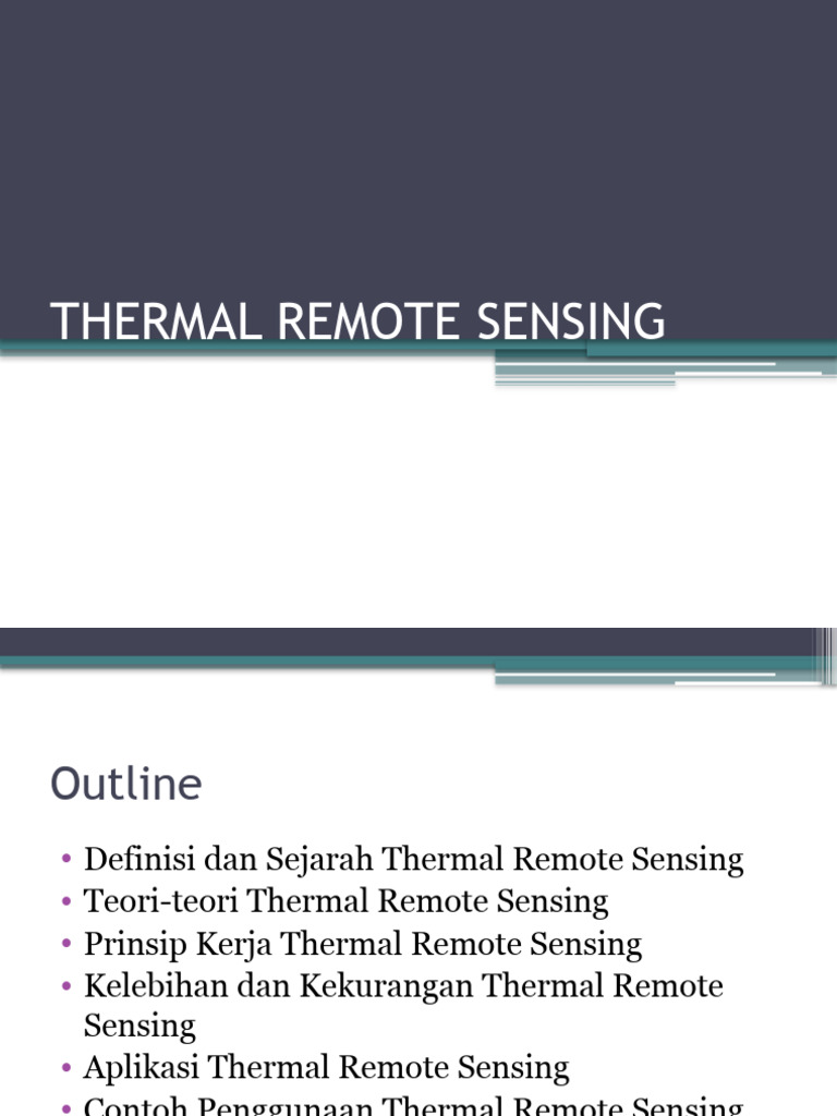 Kelompok 5 - Thermal Remote Sensing | PDF