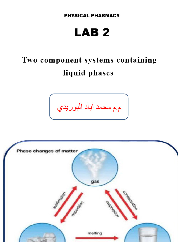 المحاظره الثانيه لمادة الفيزياء العملي | PDF | Phase (Matter) | Liquids