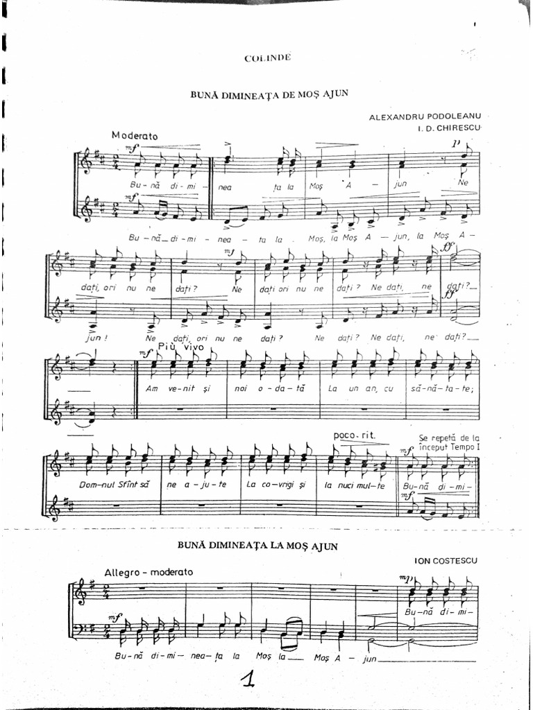 Partituri Cor 2023-2024 | PDF