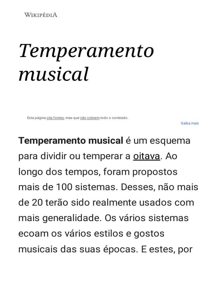 Temperamento Musical | PDF