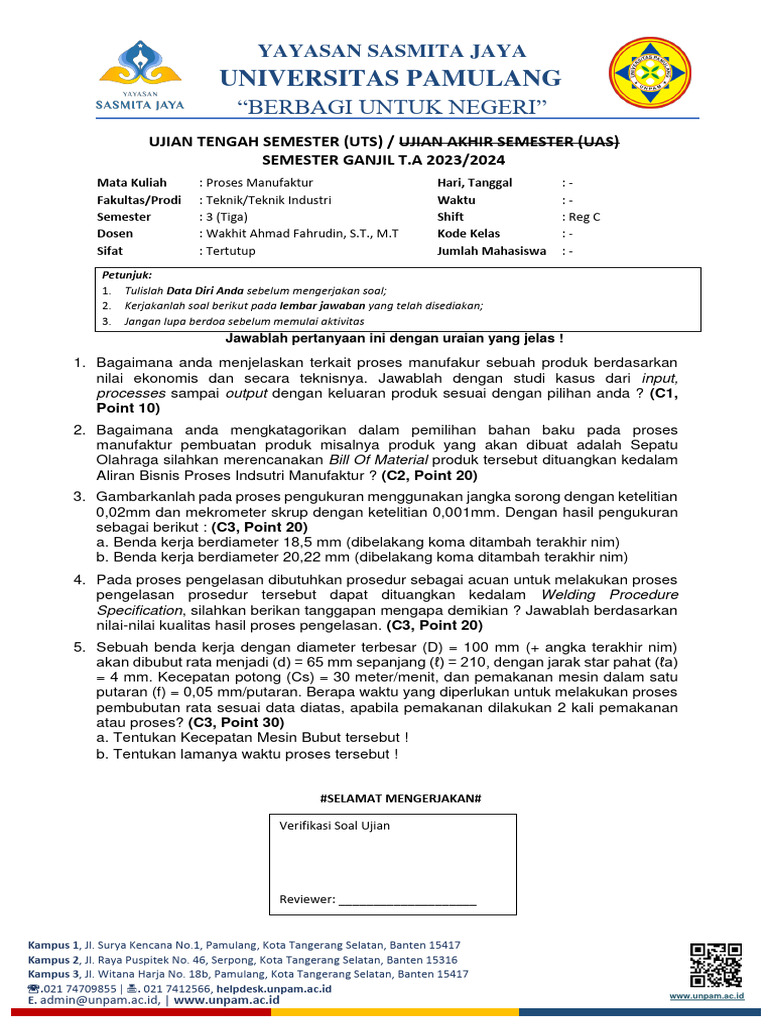 Uts Prosman Elearning 2023-2024 | PDF