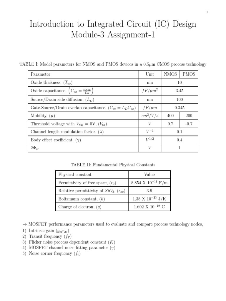 E3 277 Introduction To IC Design Module3 Assignment1-1 | PDF