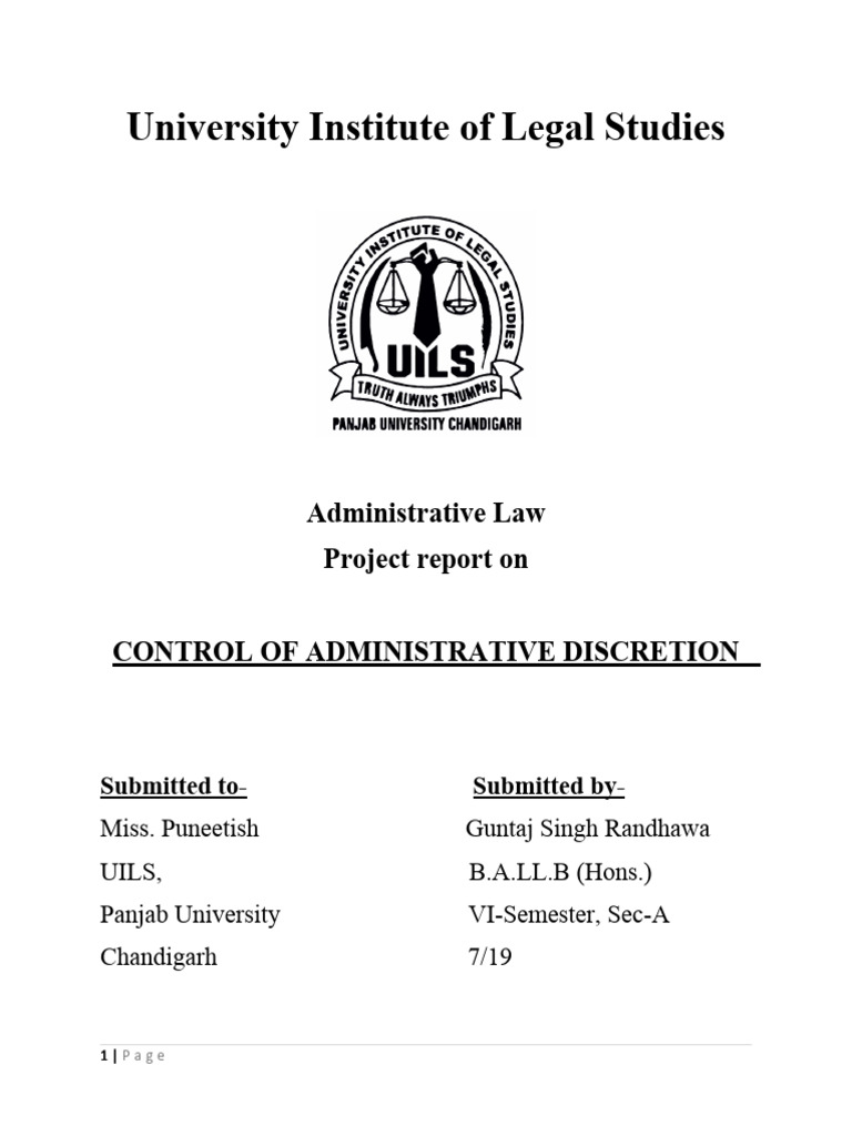 Admin Law Project | PDF