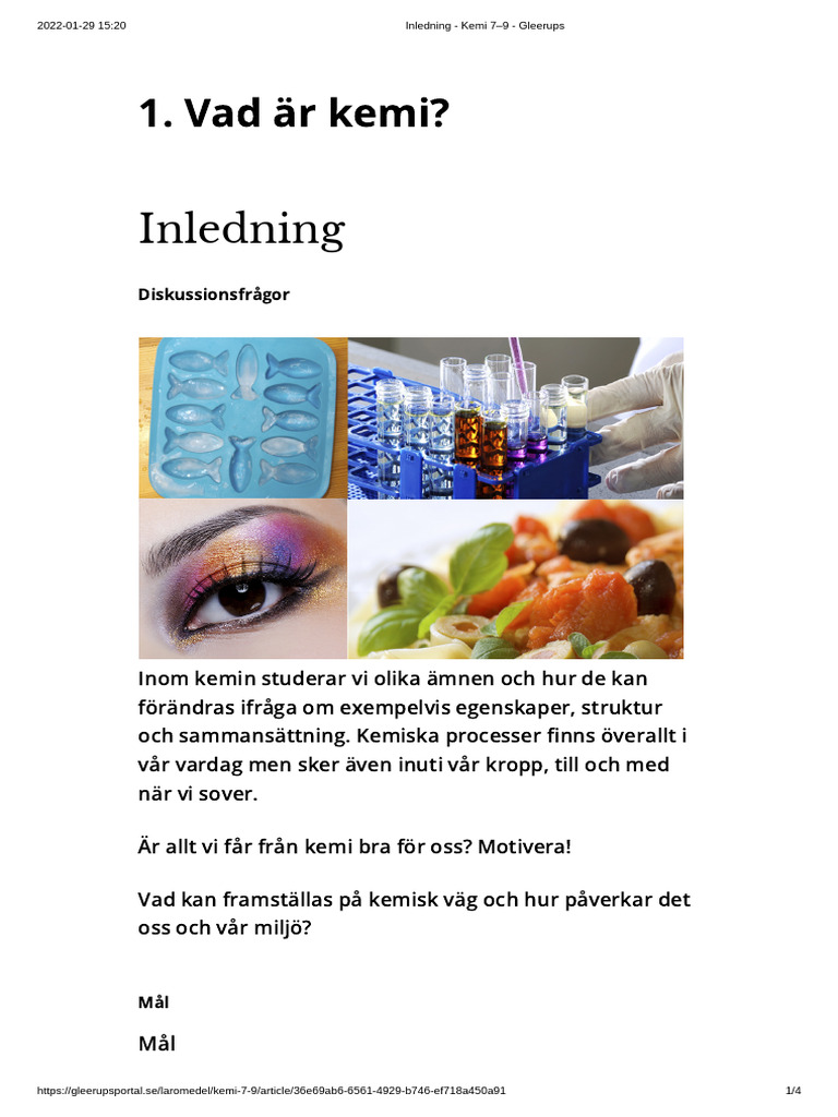 Inledning - Kemi 7 9 - Gleerups | PDF