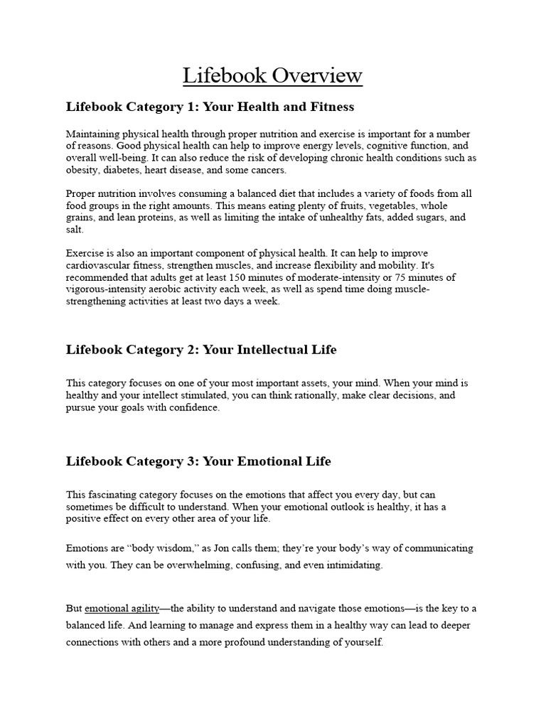 Lifebook Overview | PDF | Spirituality | Parenting