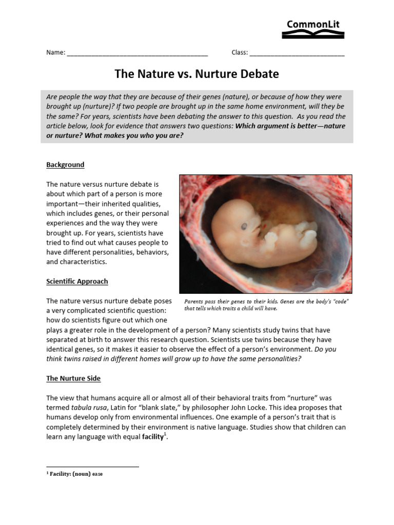 Nature Vs Nurture | PDF | Nature Versus Nurture | Behavioural Sciences